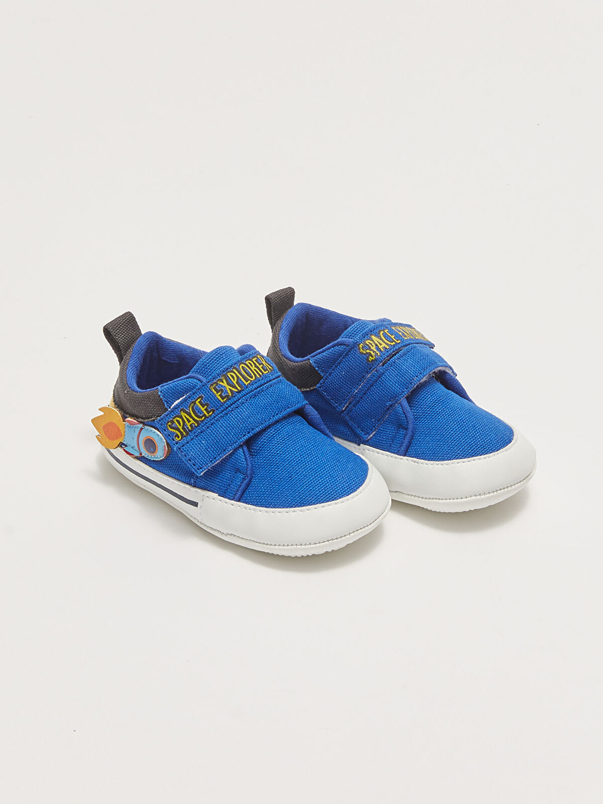 Pamuk Astarlı Baskılı Cırt Cırtlı Erkek Bebek Yürüme Öncesi Ev Ayakkabısı