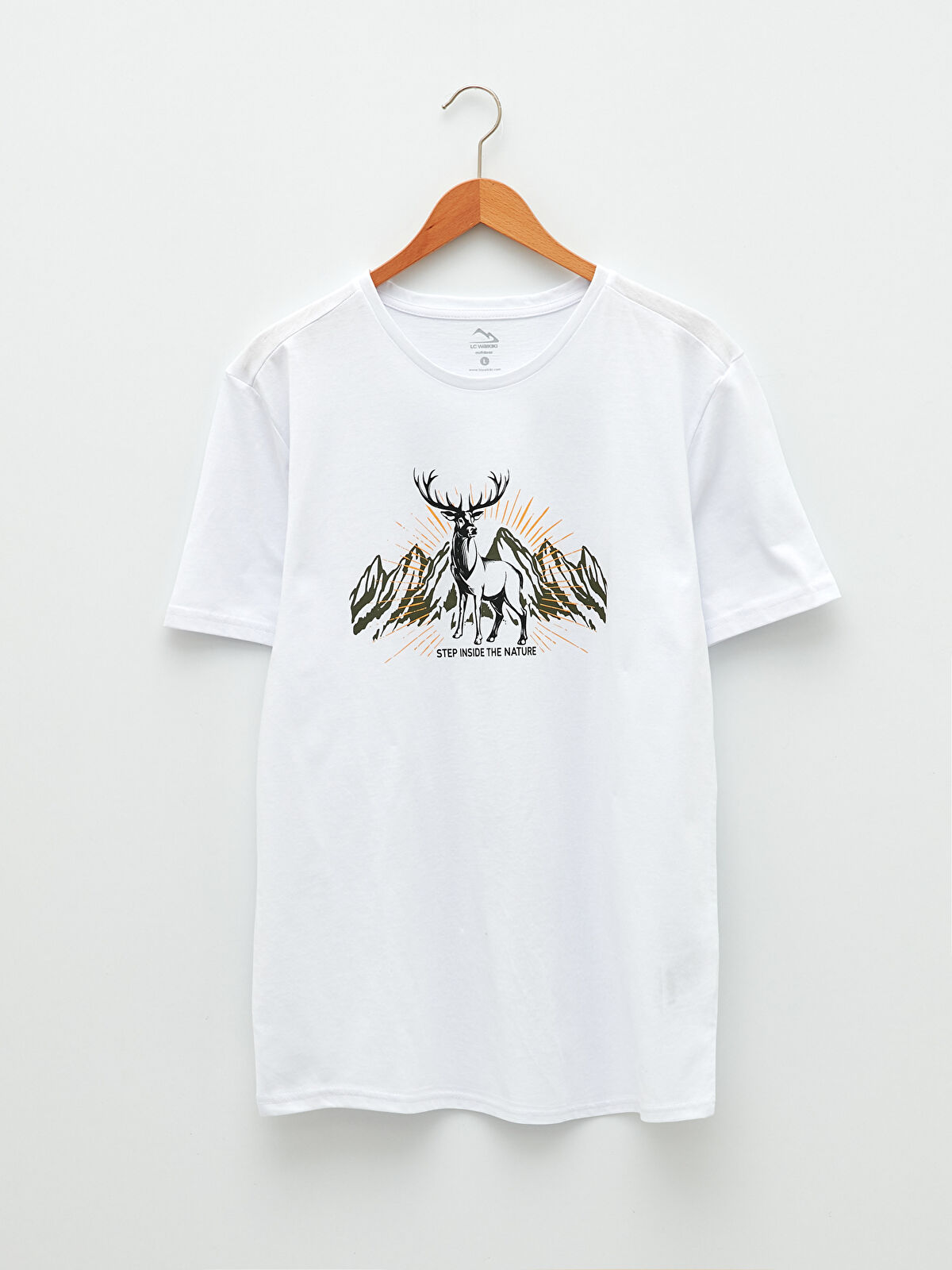 Outdoor Bisiklet Yaka Kısa Kollu Baskılı Erkek Tişört