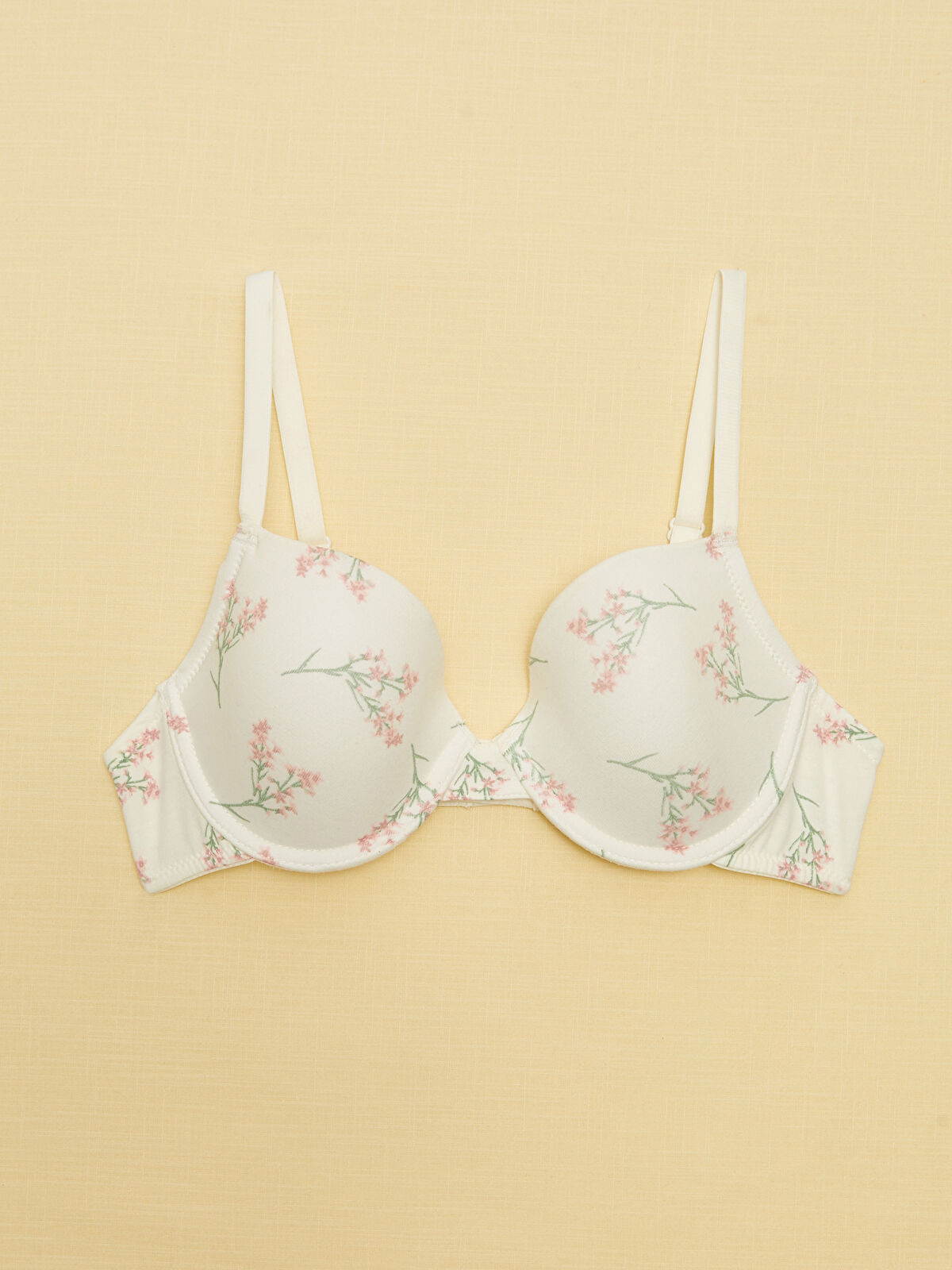 LCW GREEN Balenli Dolgusuz Desenli Tişört Sütyen