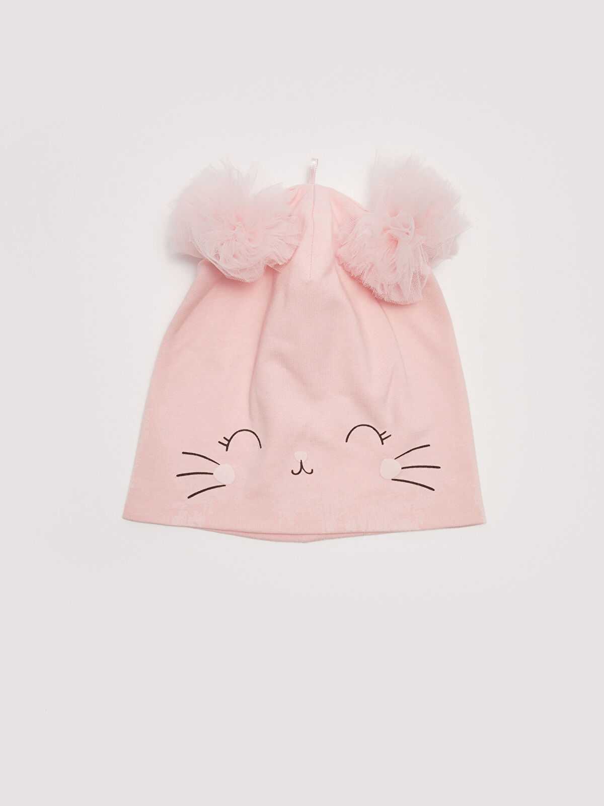 Baskılı Kız Bebek Bere