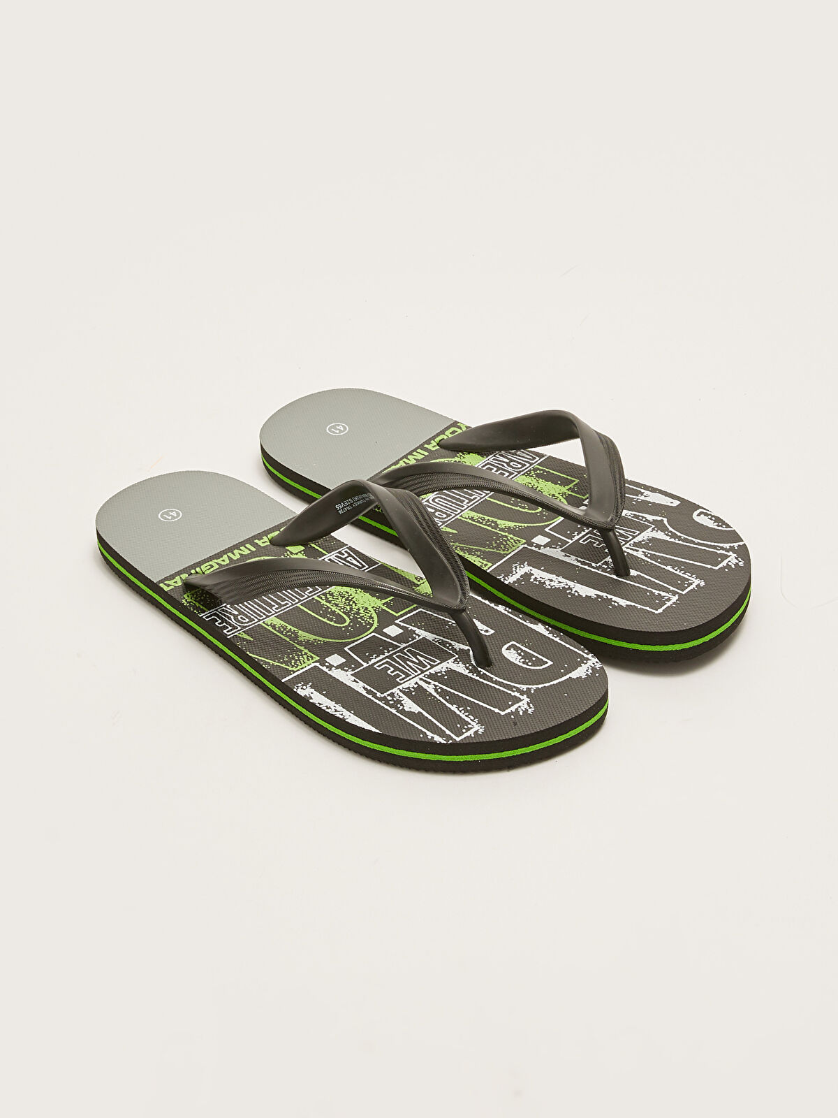 Baskılı Parmak Arası Erkek Plaj Terliği