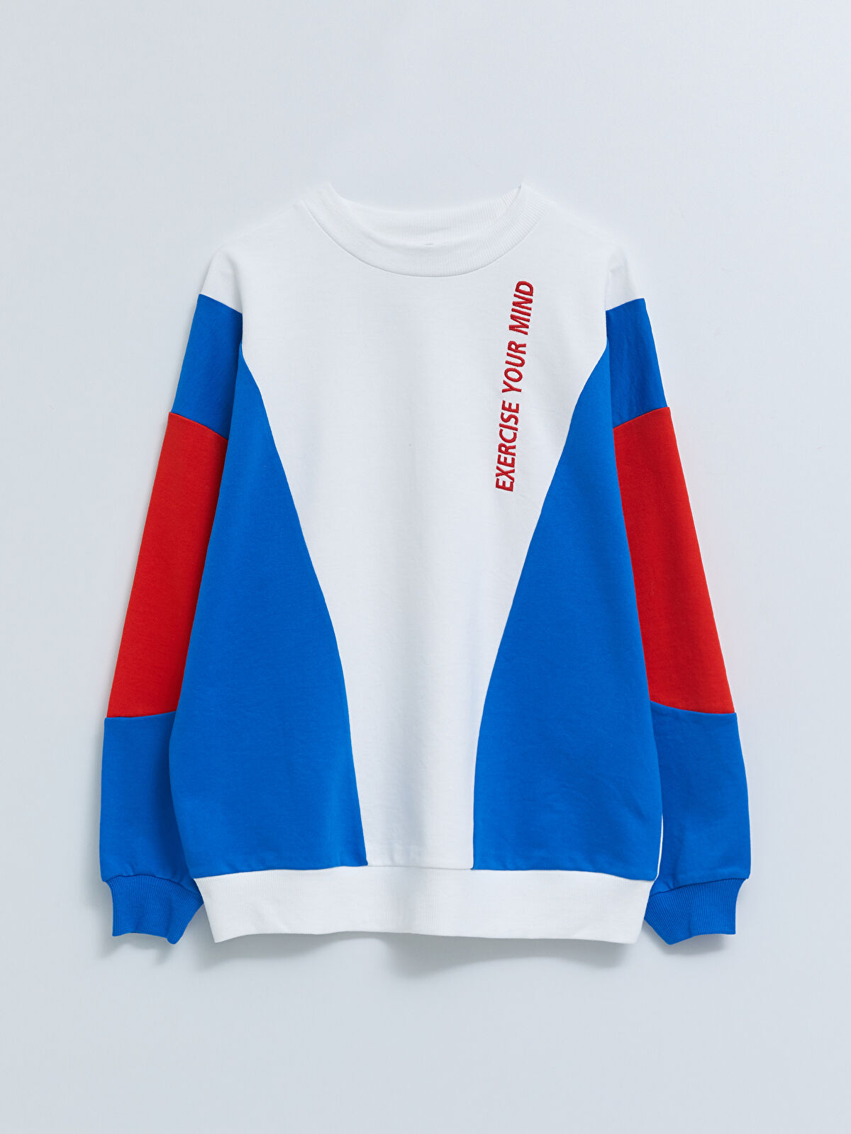 LCW LIMITED Bisiklet Yaka Renk Bloklu Uzun Kollu Kadın Sweatshirt