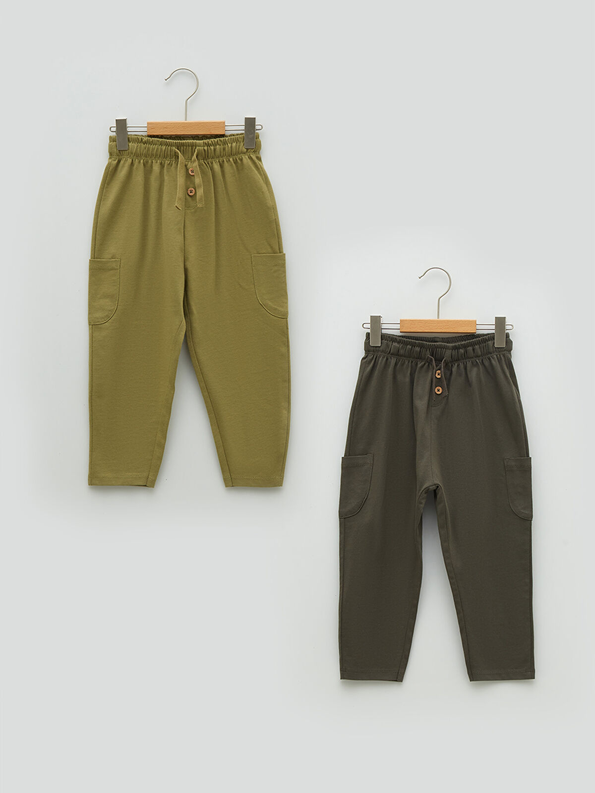 Beli Lastikli Pamuklu Basic Erkek Bebek Eşofman Alt 2'li