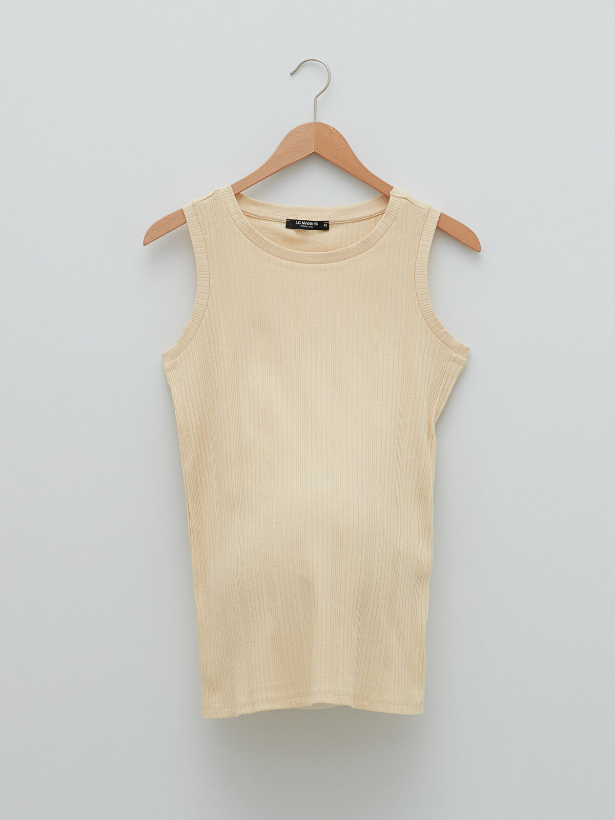 Bisiklet Yaka Düz Pamuklu Hamile Atlet