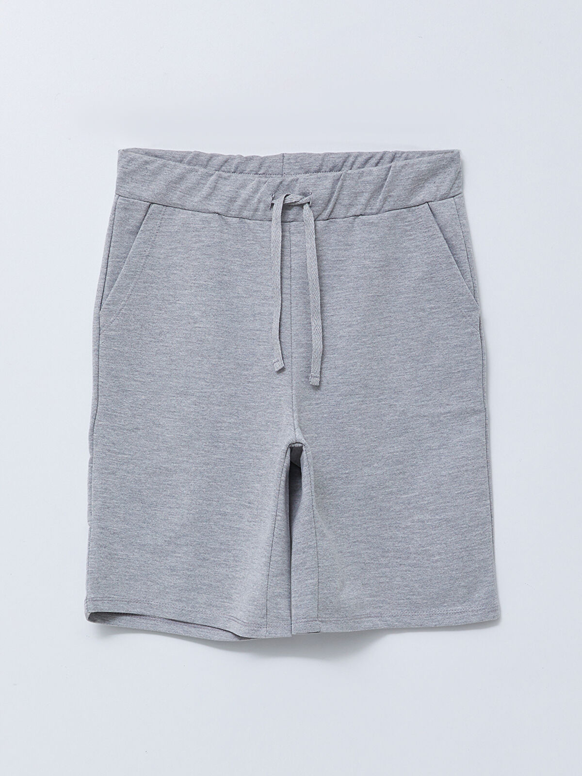 LCW BASIC Beli Lastikli Düz Cep Detaylı Pamuklu Kadın Bermuda Şort