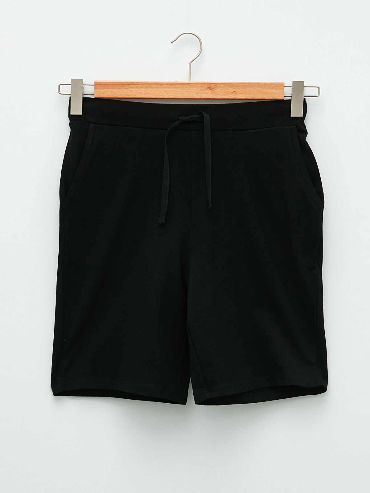 LCW BASIC Beli Lastikli Düz Cep Detaylı Pamuklu Kadın Bermuda Şort