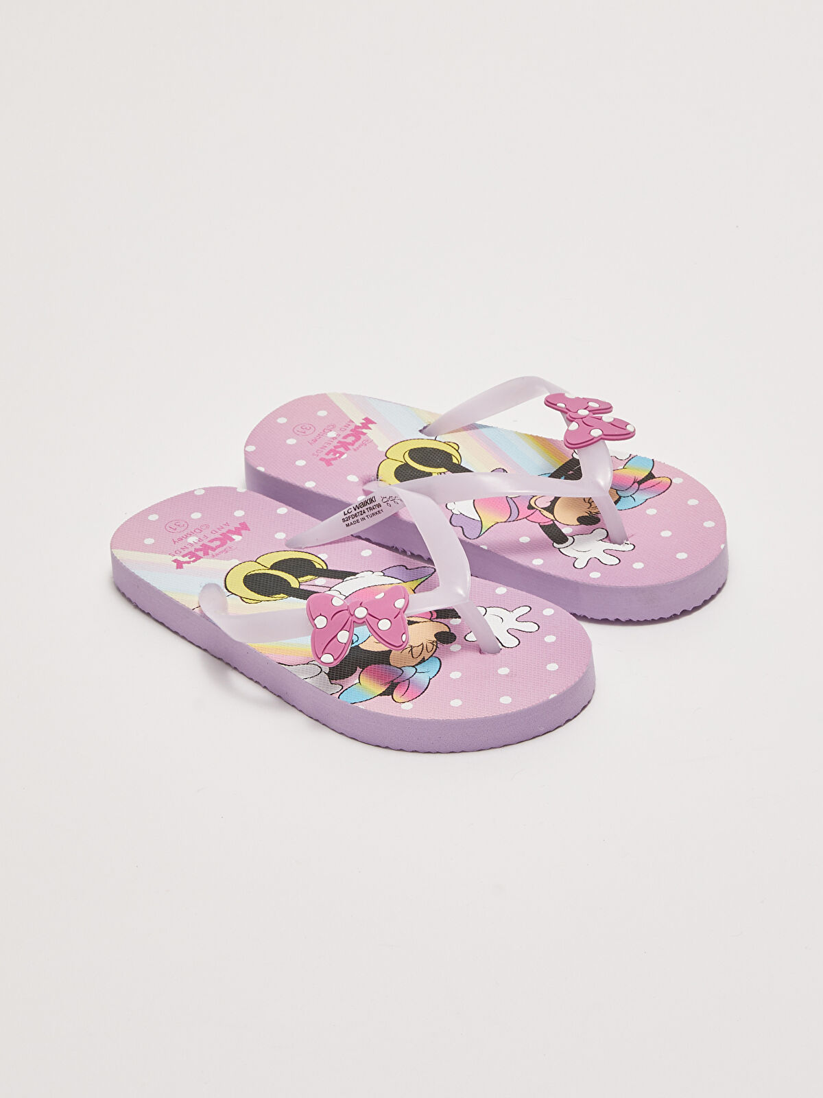 Minnie Mouse Lisanslı Kız Çocuk Parmak Arası Plaj Terliği