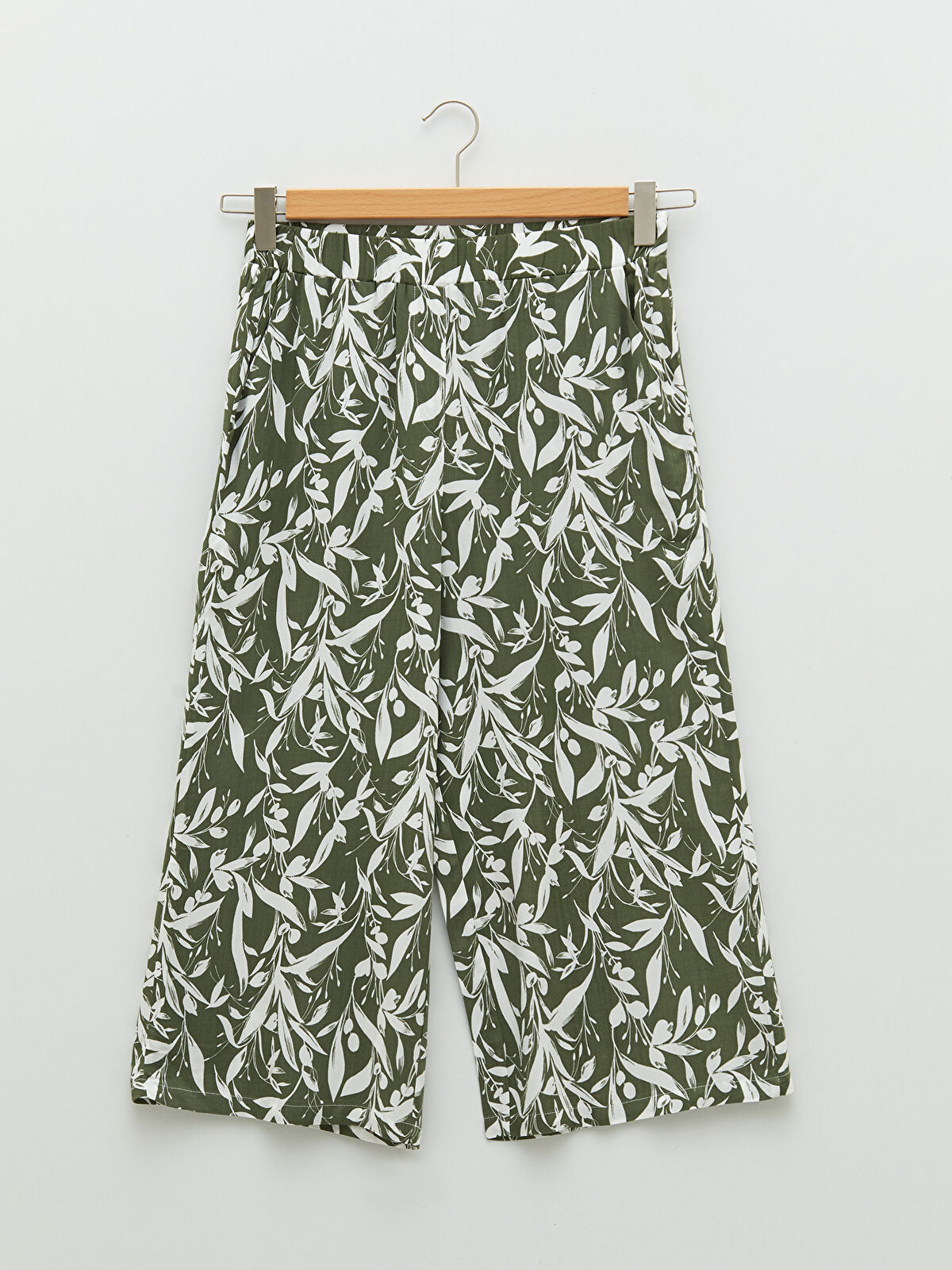 LCW GRACE Beli Lastikli Rahat Kalıp Desenli Cep Detaylı Kadın Capri