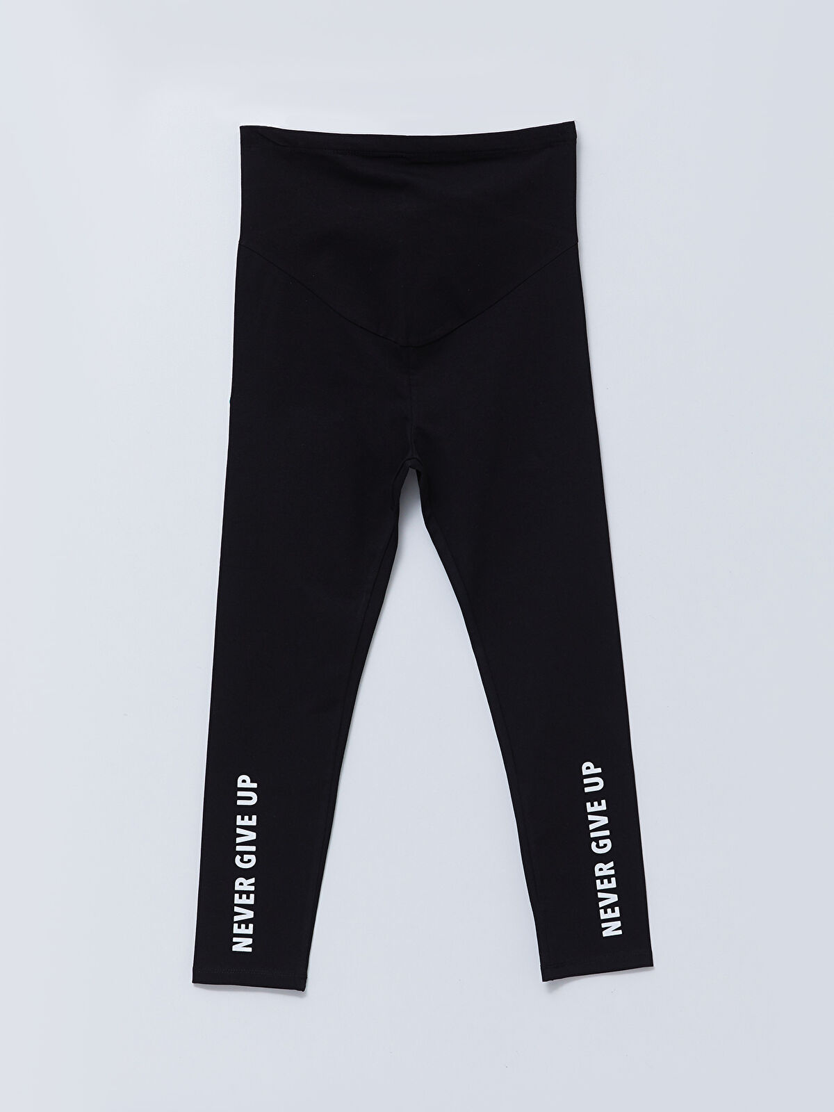 Karın Panelli Yazı Baskılı Hamile Tayt