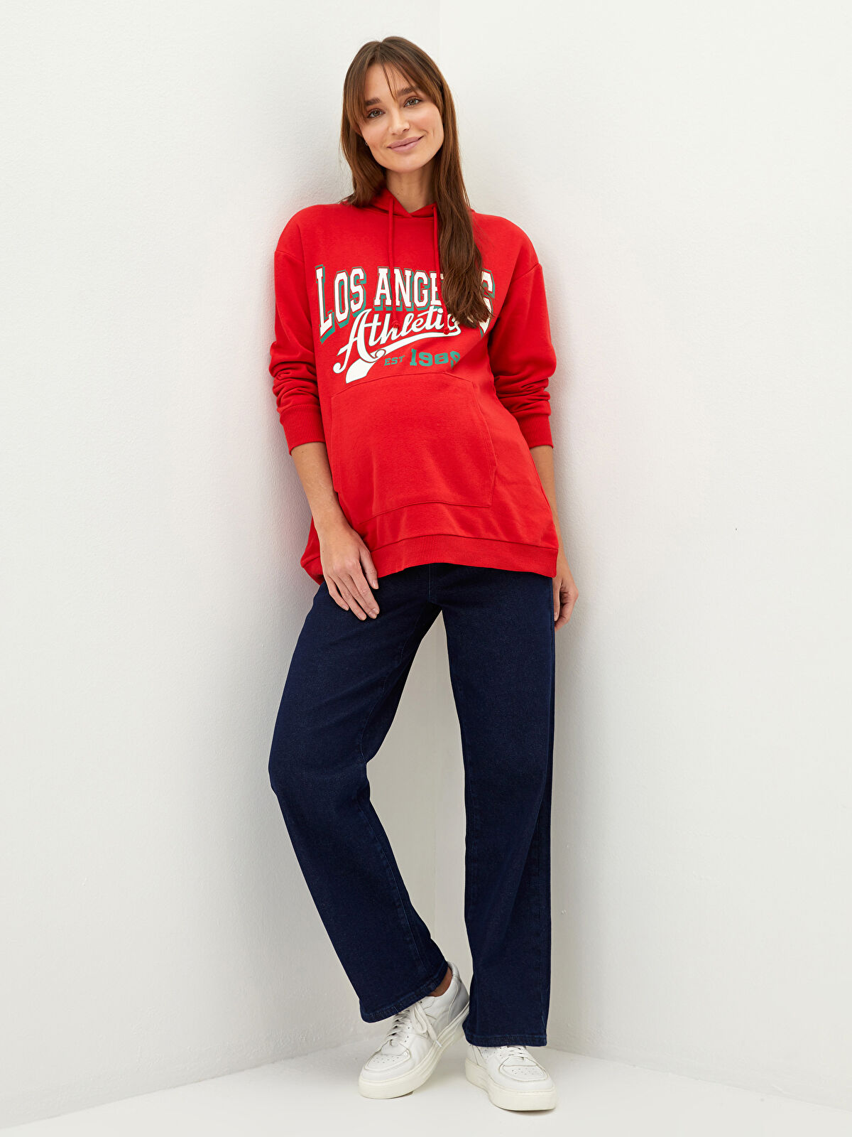 Beli Lastikli Standart Fit Cep Detaylı Rodeo Hamile Jean Pantolon