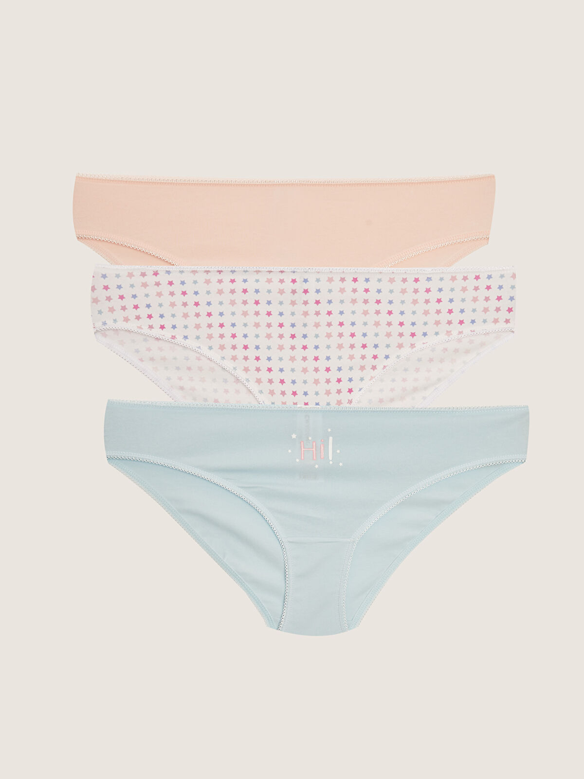 LCW DREAM Desenli Bikini Külot 3'lü Paket