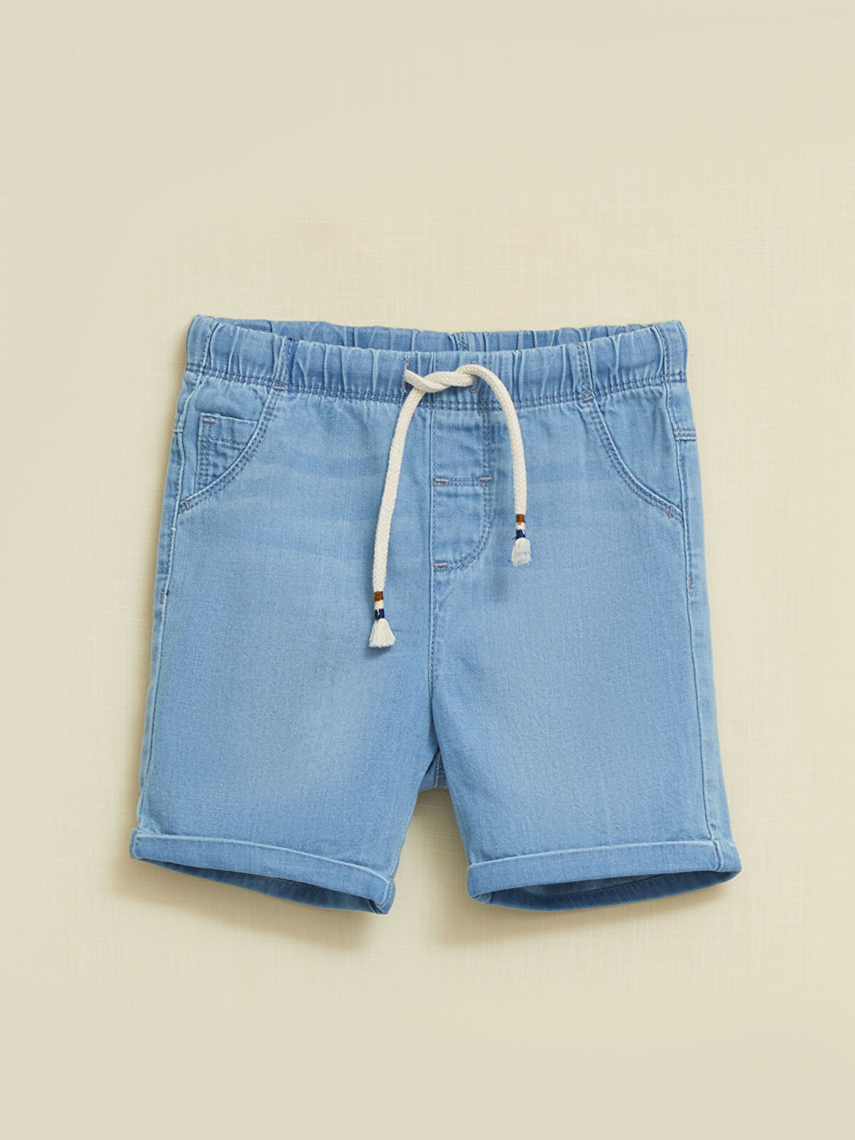 LCW GREEN Beli Lastikli Erkek Bebek Jean Şort