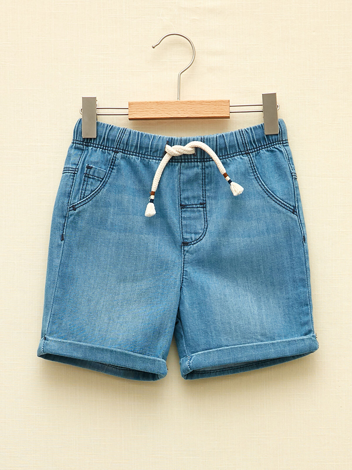 LCW GREEN Beli Lastikli Erkek Bebek Jean Şort