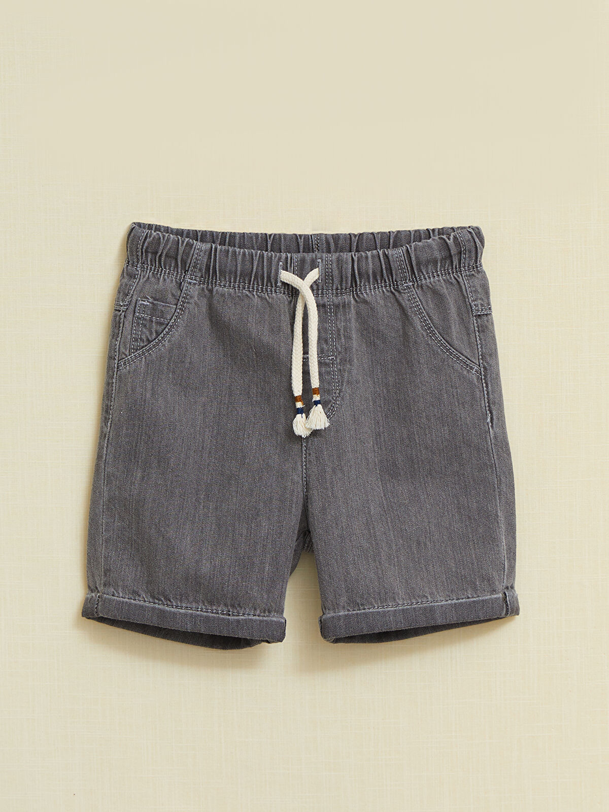 LCW GREEN Beli Lastikli Basic Erkek Bebek Jean Şort LCW GREEN Beli Lastikli Basic Erkek Bebek Jean Şort