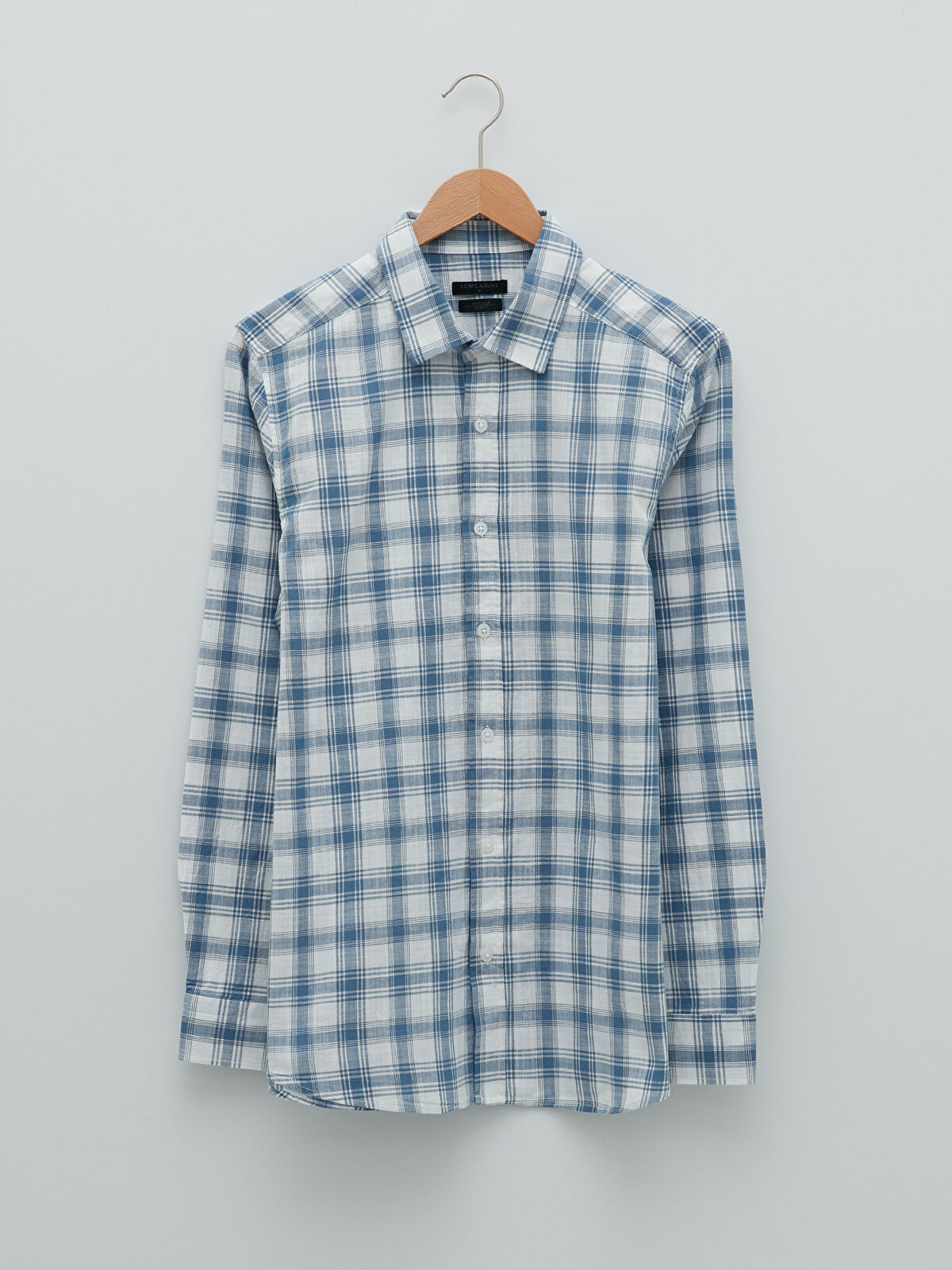 LCW CASUAL Slim Fit Uzun Kollu Poplin Erkek Gömlek