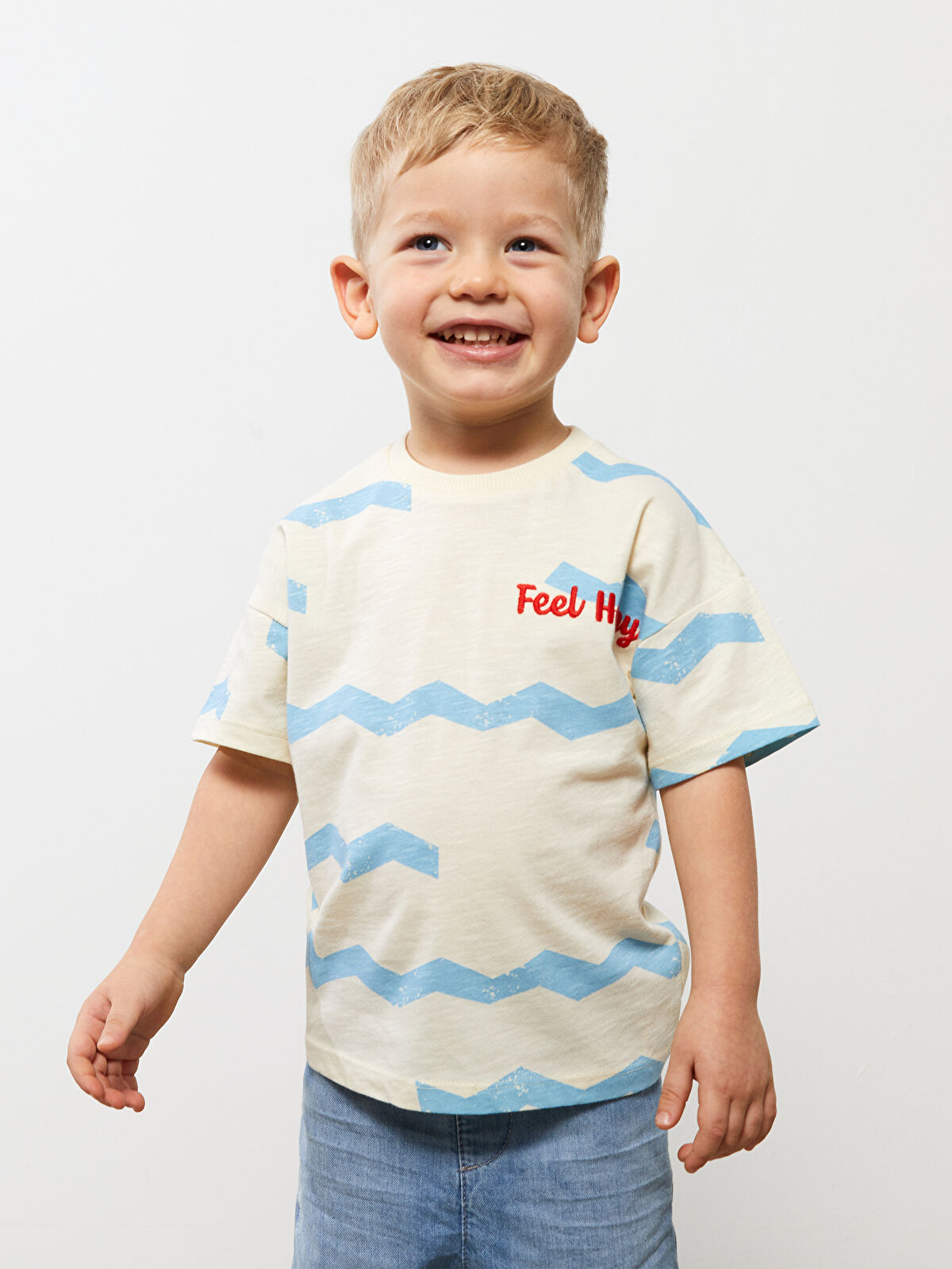 LCW GREEN Bisiklet Yaka Kısa Kol Baskılı Organik Pamuklu Erkek Bebek Tişört