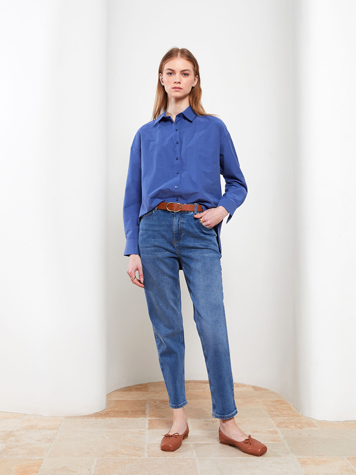 MODEST Standart Fit Cep Detaylı Kadın Rodeo Jean Pantolon