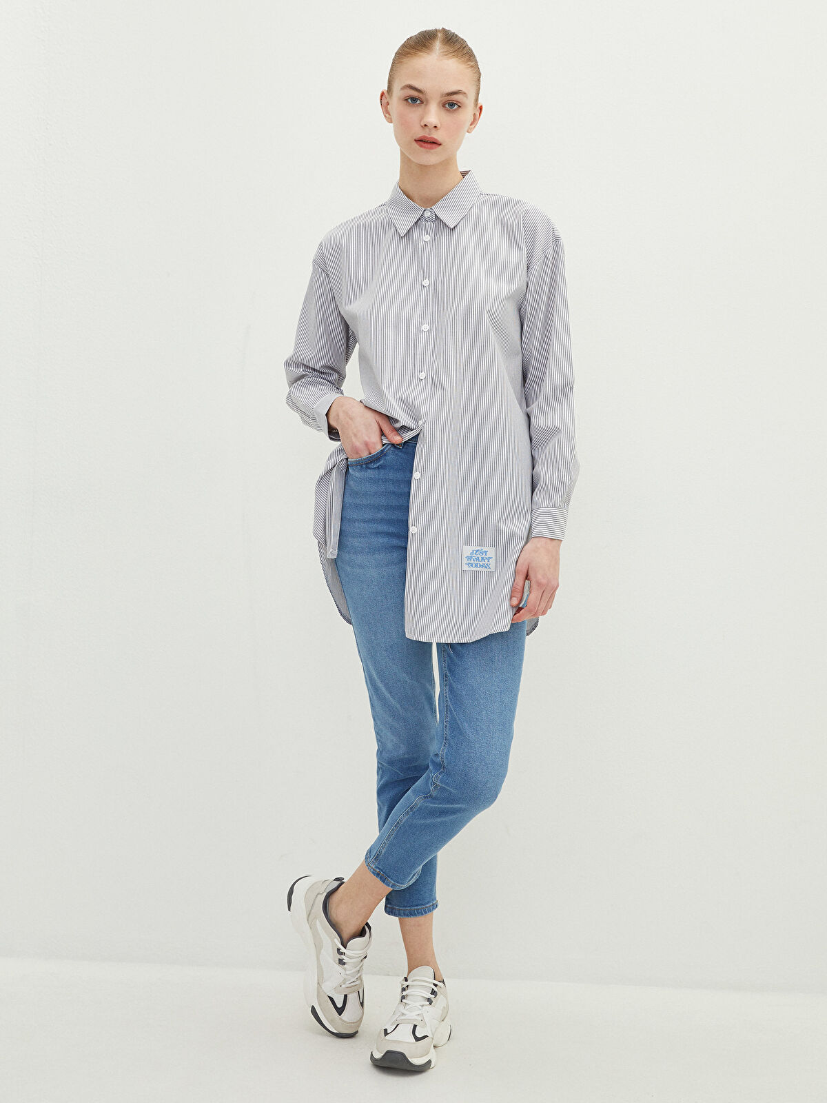 MODEST Slim Fit Cep Detaylı Kadın Rodeo Jean Pantolon MODEST Slim Fit Cep Detaylı Kadın Rodeo Jean Pantolon