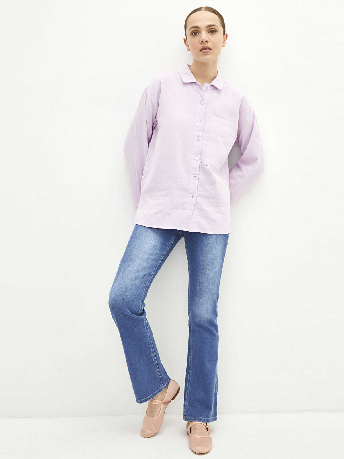 MODEST Slim Fit Cep Detaylı Kadın Rodeo Jean Pantolon MODEST Slim Fit Cep Detaylı Kadın Rodeo Jean Pantolon