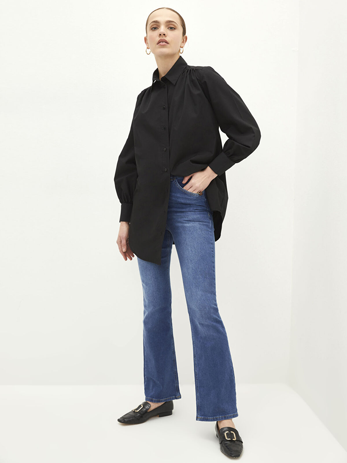 MODEST Slim Fit Cep Detaylı Kadın Rodeo Jean Pantolon MODEST Slim Fit Cep Detaylı Kadın Rodeo Jean Pantolon