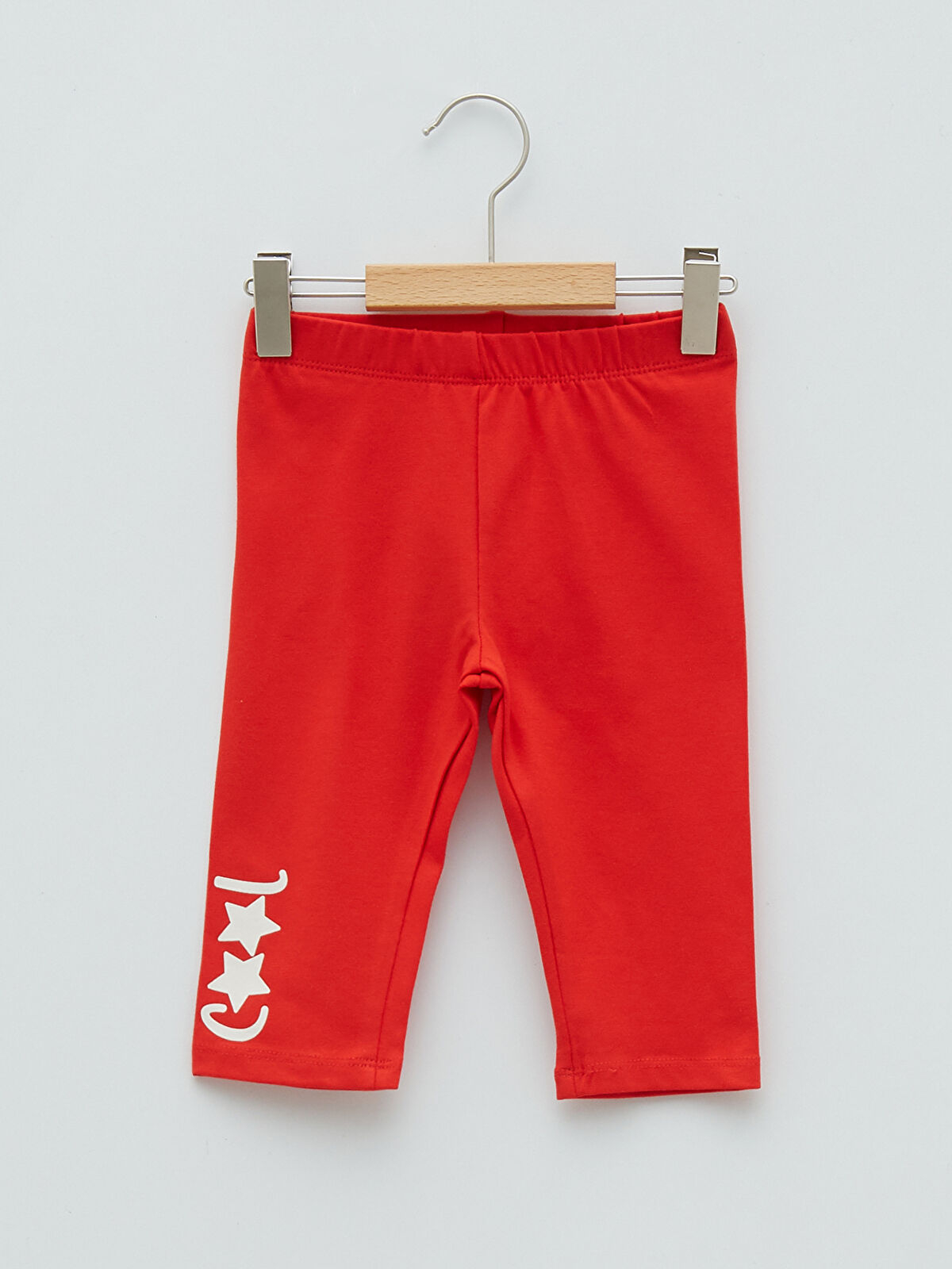 Beli Lastikli Baskılı Kısa Kız Bebek Tayt