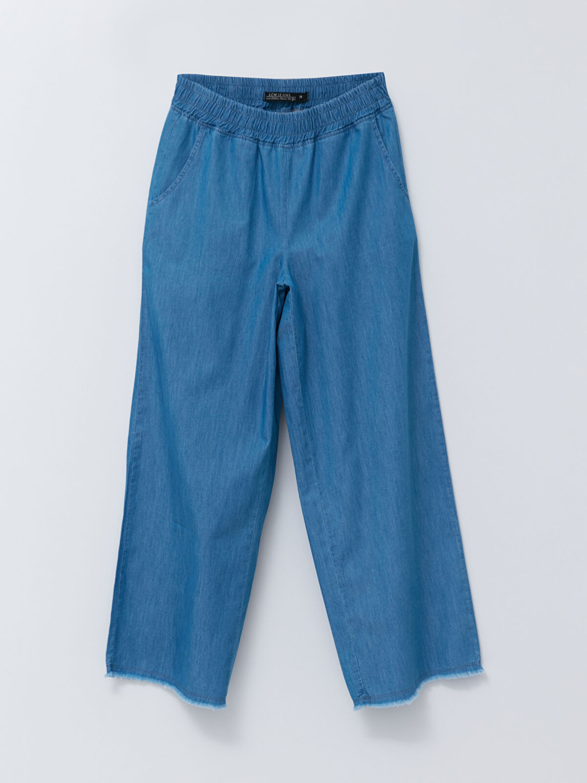 MODEST Beli Lastikli Standart Fit Cep Detaylı Kadın Rodeo Jean Pantolon