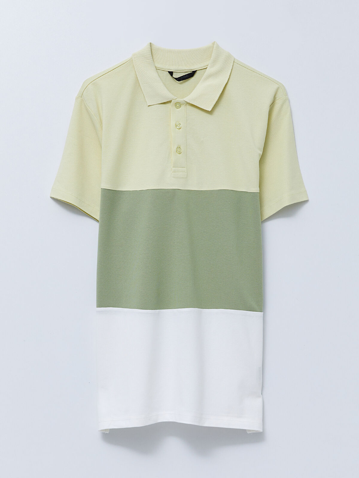 LCW VISION Polo Yaka Kısa Kollu Renk Bloklu Pike Erkek Tişört