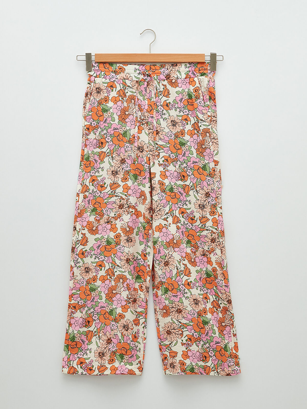 MODEST Beli Lastikli Rahat Kalıp Desenli Cep Detaylı Kadın Pantolon