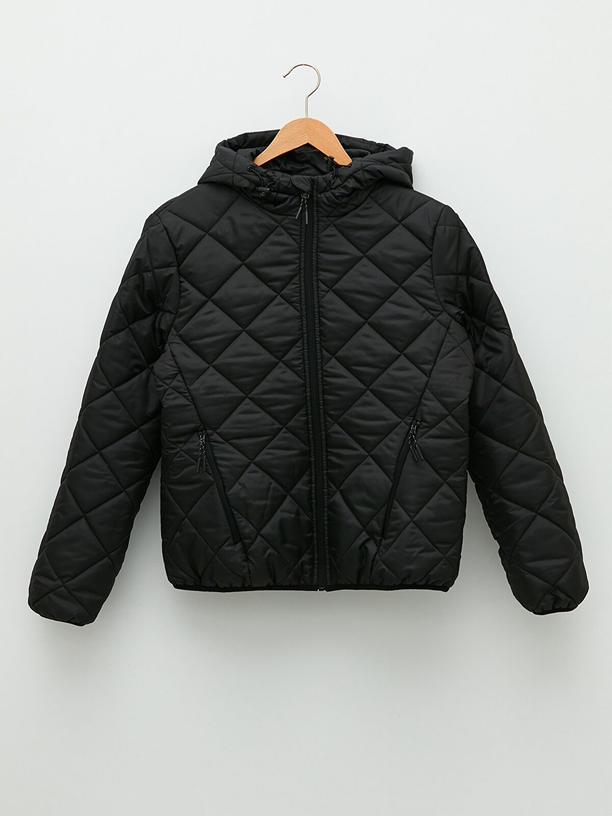 Kapüşonlu Kapitone Uzun Kollu Kadın Outdoor Şişme Mont