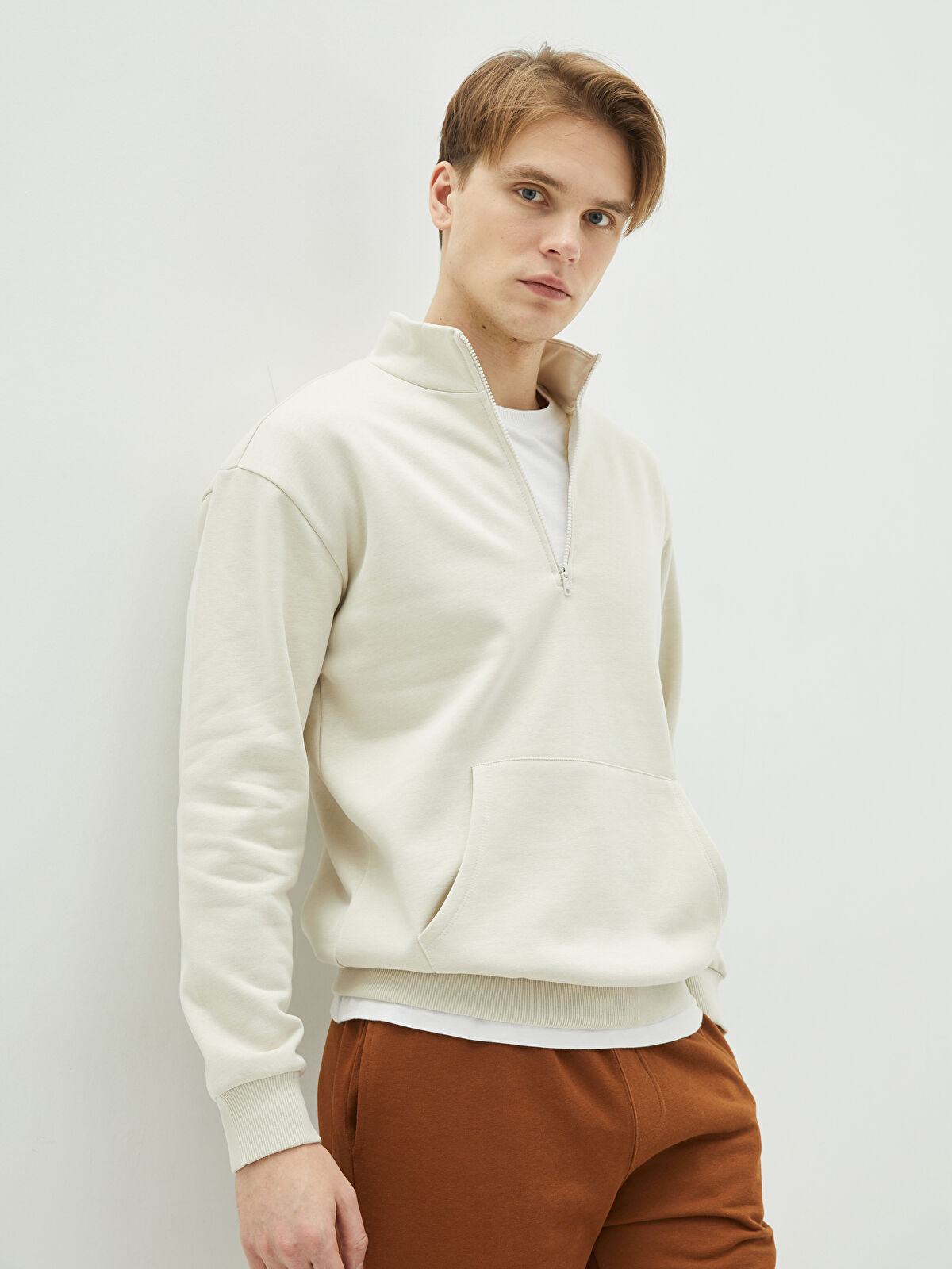 LCW CASUAL Oversize Dik Yaka Uzun Kollu Erkek Sweatshirt