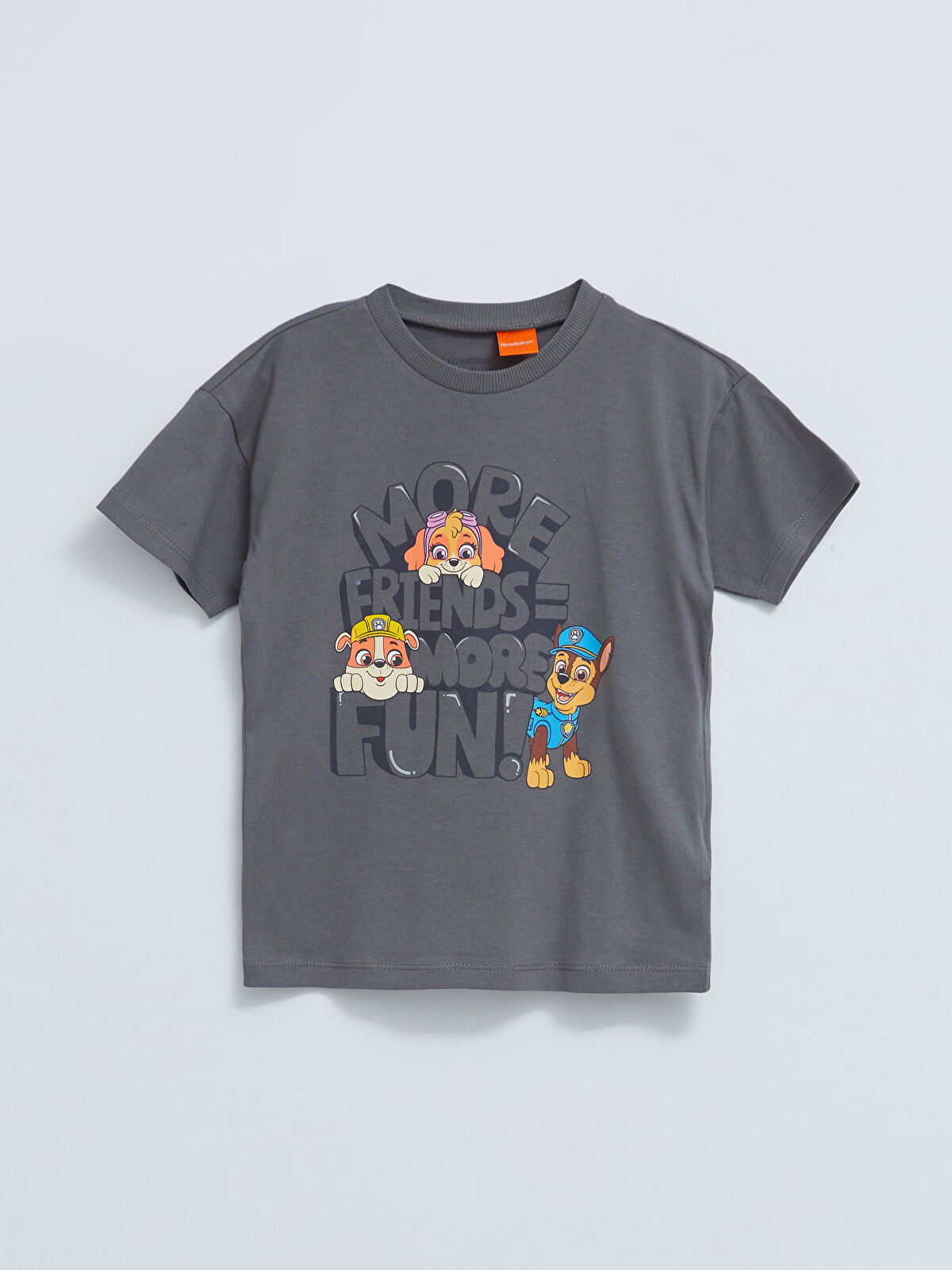 Bisiklet Yaka Kısa Kollu Paw Patrol Baskılı Erkek Bebek Tişört