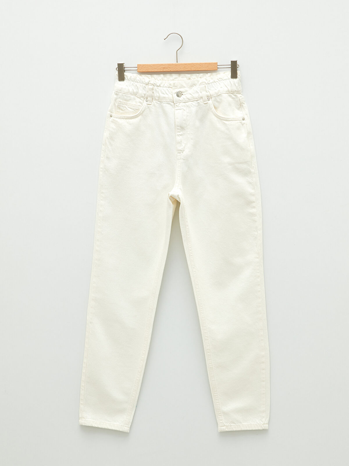 XSIDE Beli Lastikli Standart Fit Düz Cep Detaylı Kadın Jean Pantolon