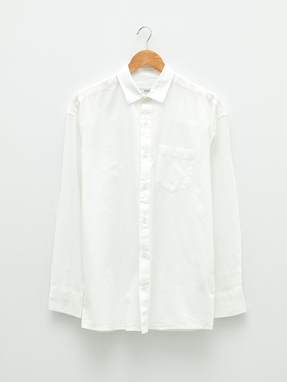 XSIDE Oversize Uzun Kollu Erkek Keten Gömlek