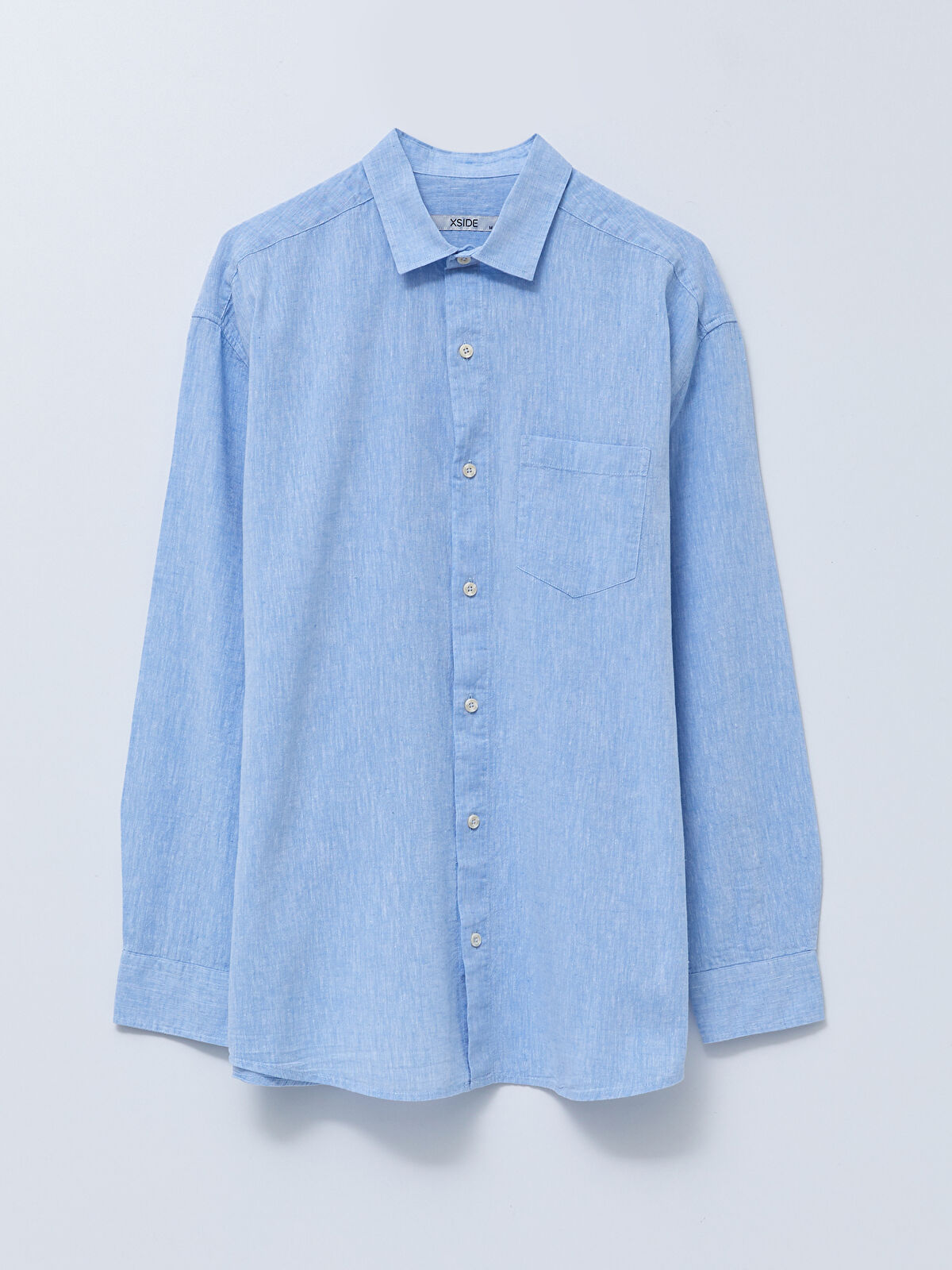 XSIDE Oversize Uzun Kollu Erkek Keten Gömlek