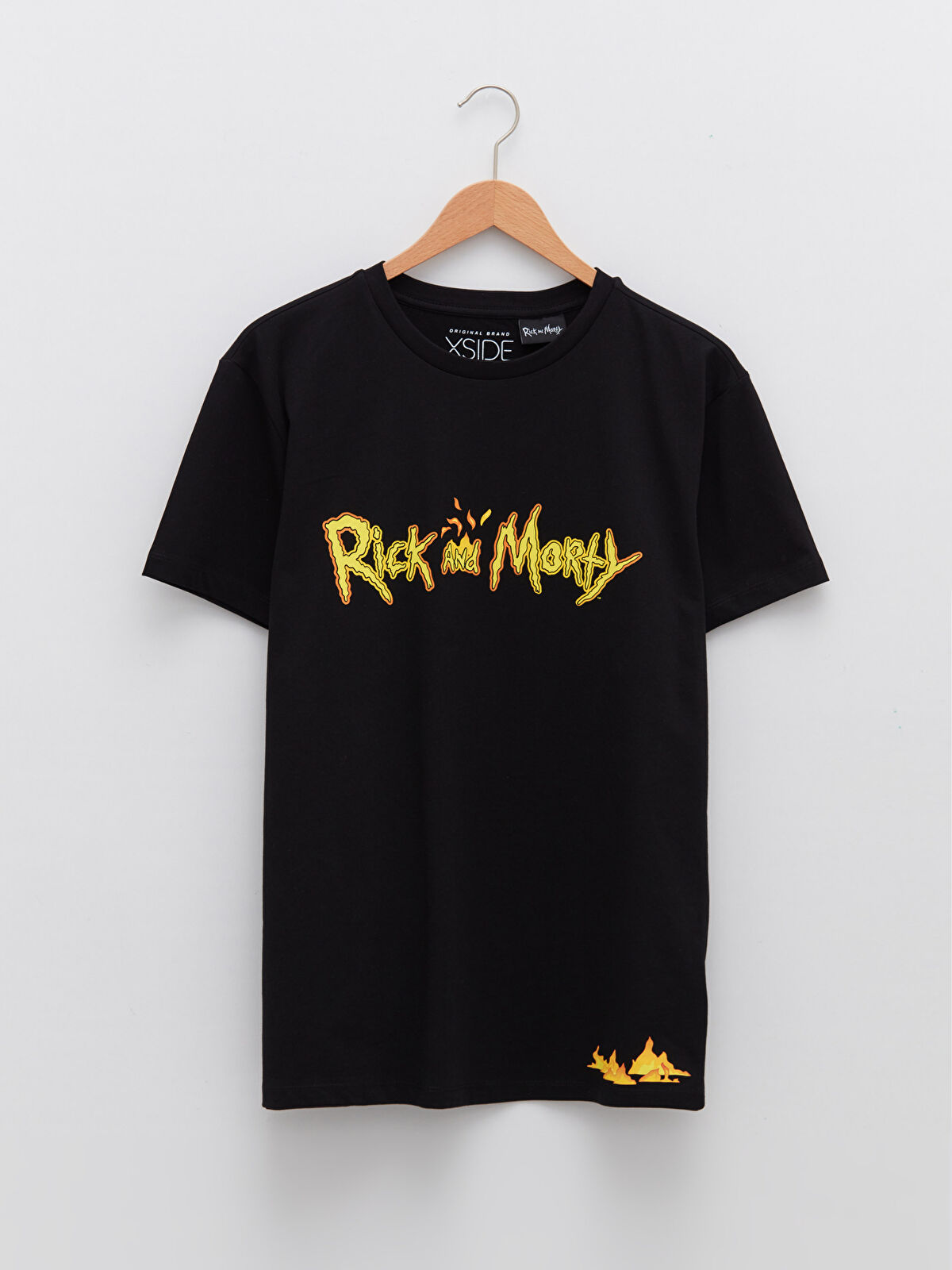 XSIDE Bisiklet Yaka Kısa Kollu Rick and Morty Baskılı Penye Erkek Tişört