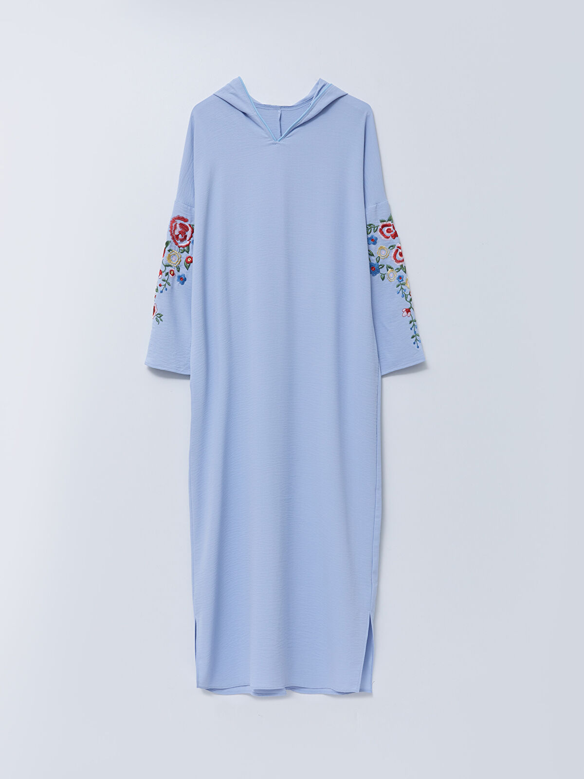 LCW CLASSIC Kapüşonlu Nakışlı Uzun Kollu Kadın Elbise