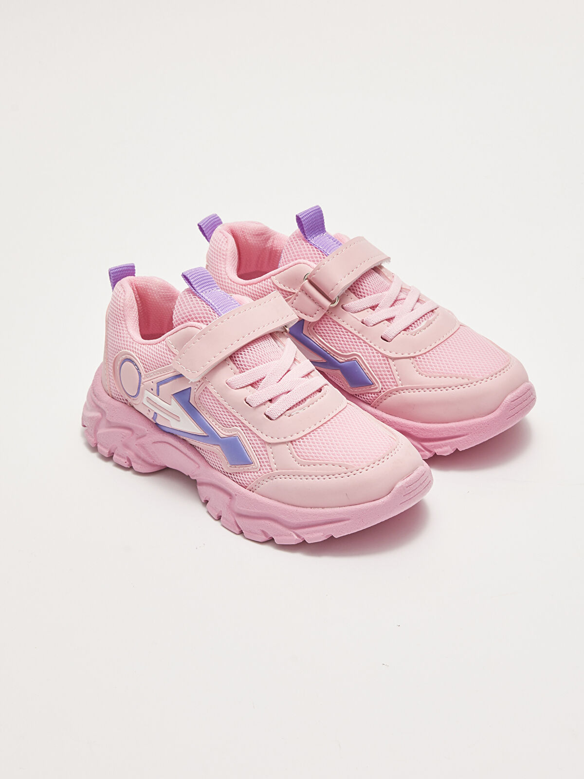 Bağcık Ve Cırt Cırtlı Kalın Taban Kız Çocuk Spor Ayakkabı