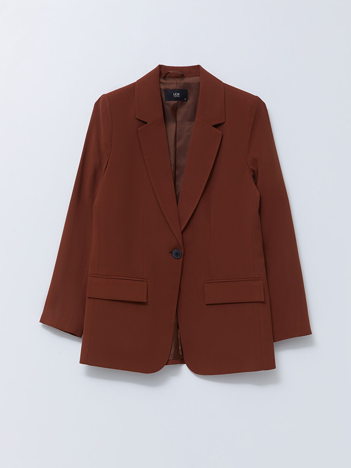 LCW VISION Önden Düğme Kapamalı Düz Uzun Kollu Kadın Blazer Ceket