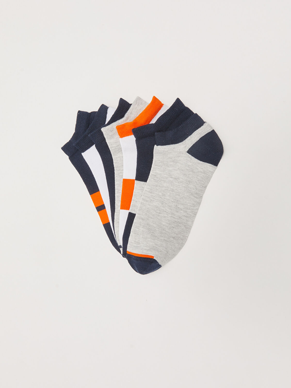Renk Bloklu Erkek Patik Çorap 7'li