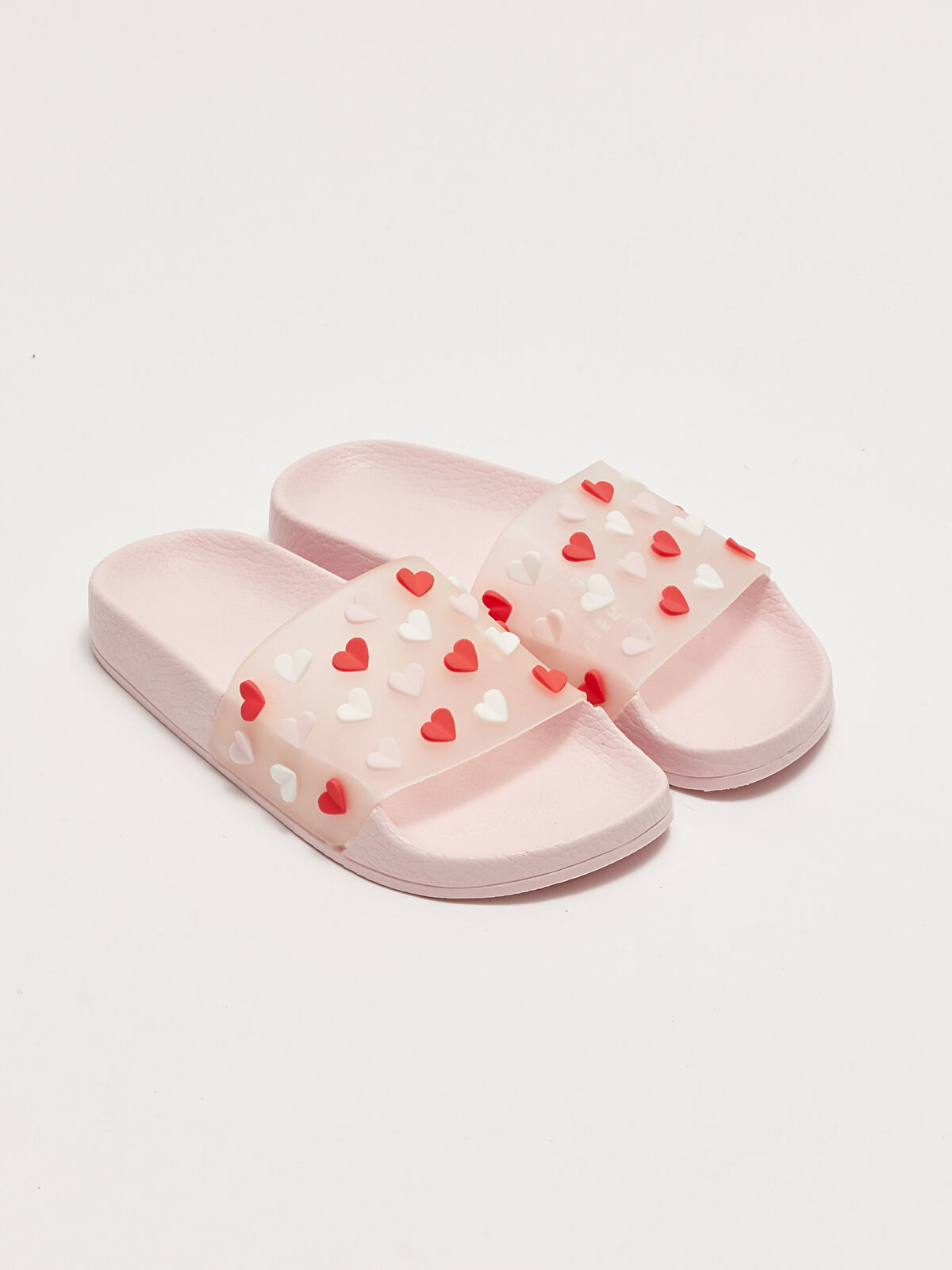 Kalp Baskılı Kız Çocuk Terlik