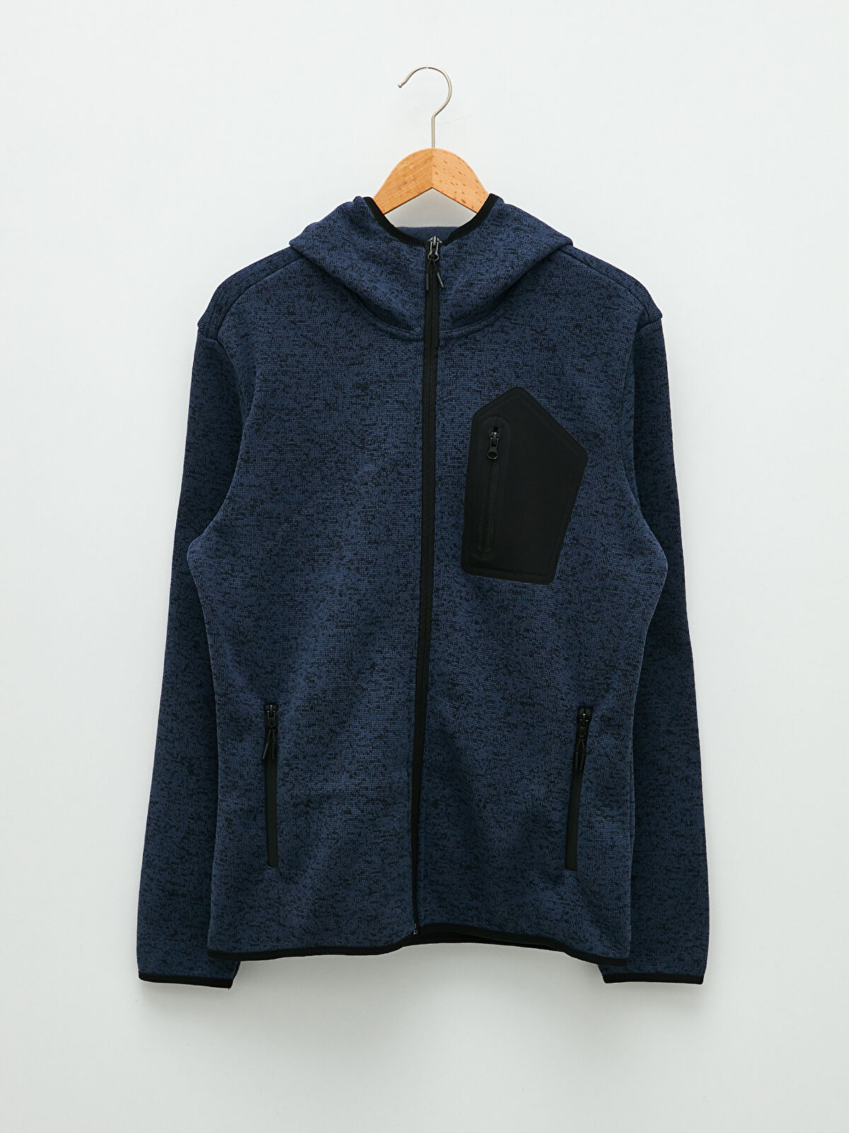 Outdoor Kapüşonlu Fermuarlı Uzun Kollu Erkek Sweatshirt