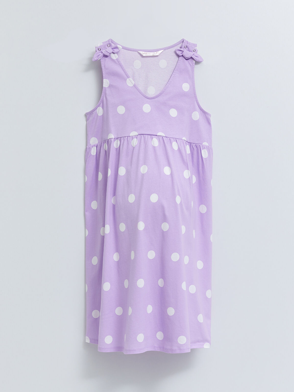 LCW DREAM V Yaka Puantiyeli Kolsuz Pamuklu Hamile Gecelik LCW DREAM V Yaka Puantiyeli Kolsuz Pamuklu Hamile Gecelik