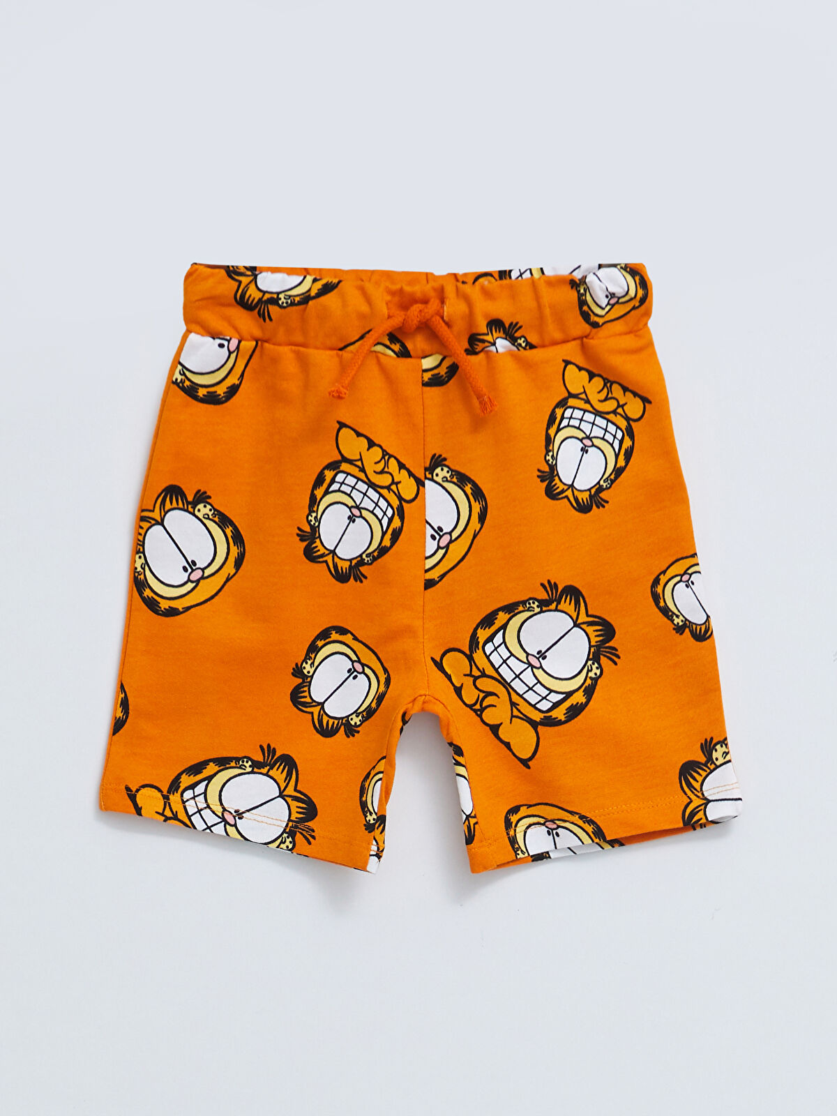 Beli Lastikli Garfield Baskılı Erkek Bebek Şort