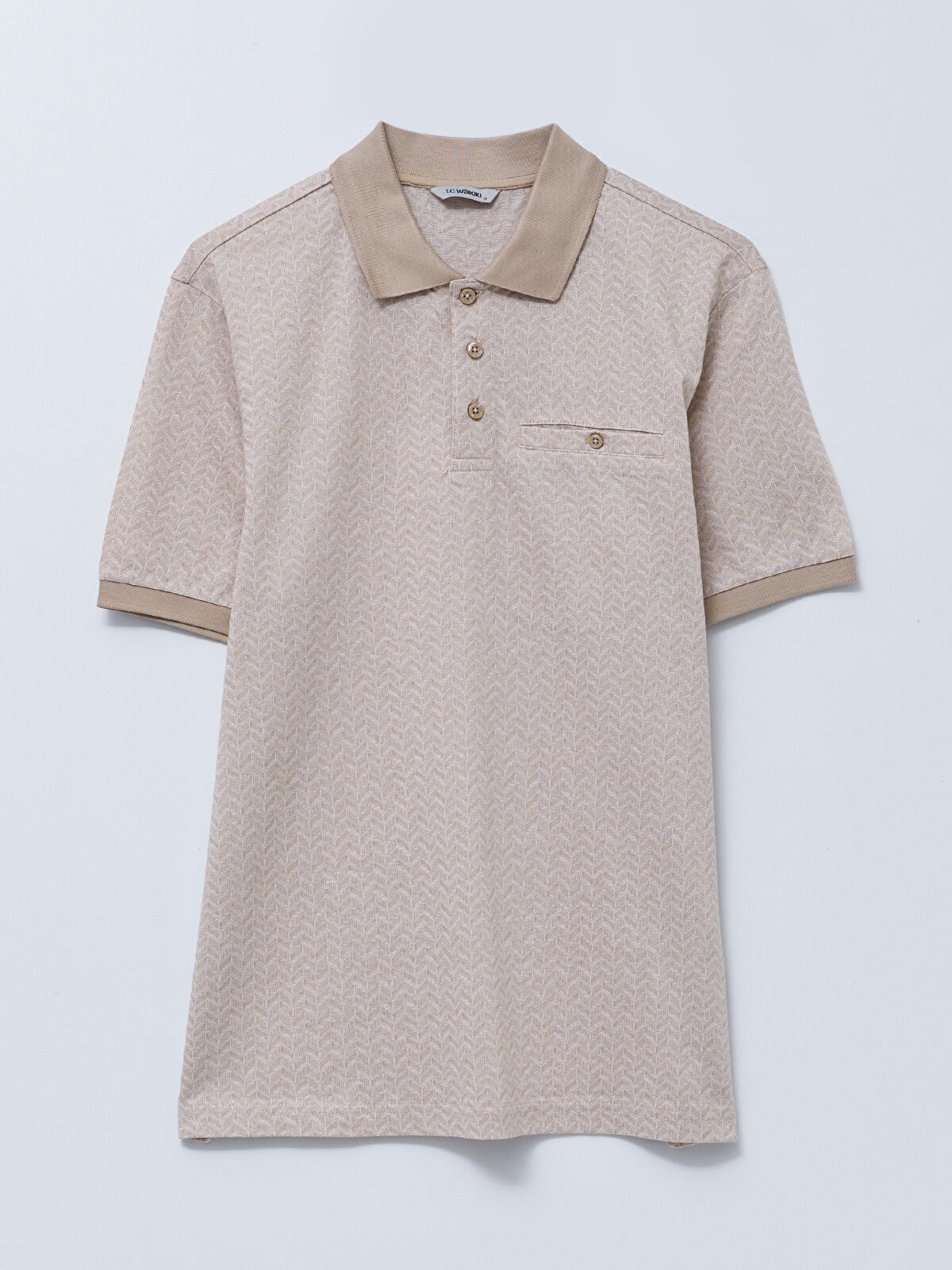 LCW CLASSIC Polo Yaka Kısa Kollu Desenli Erkek Tişört