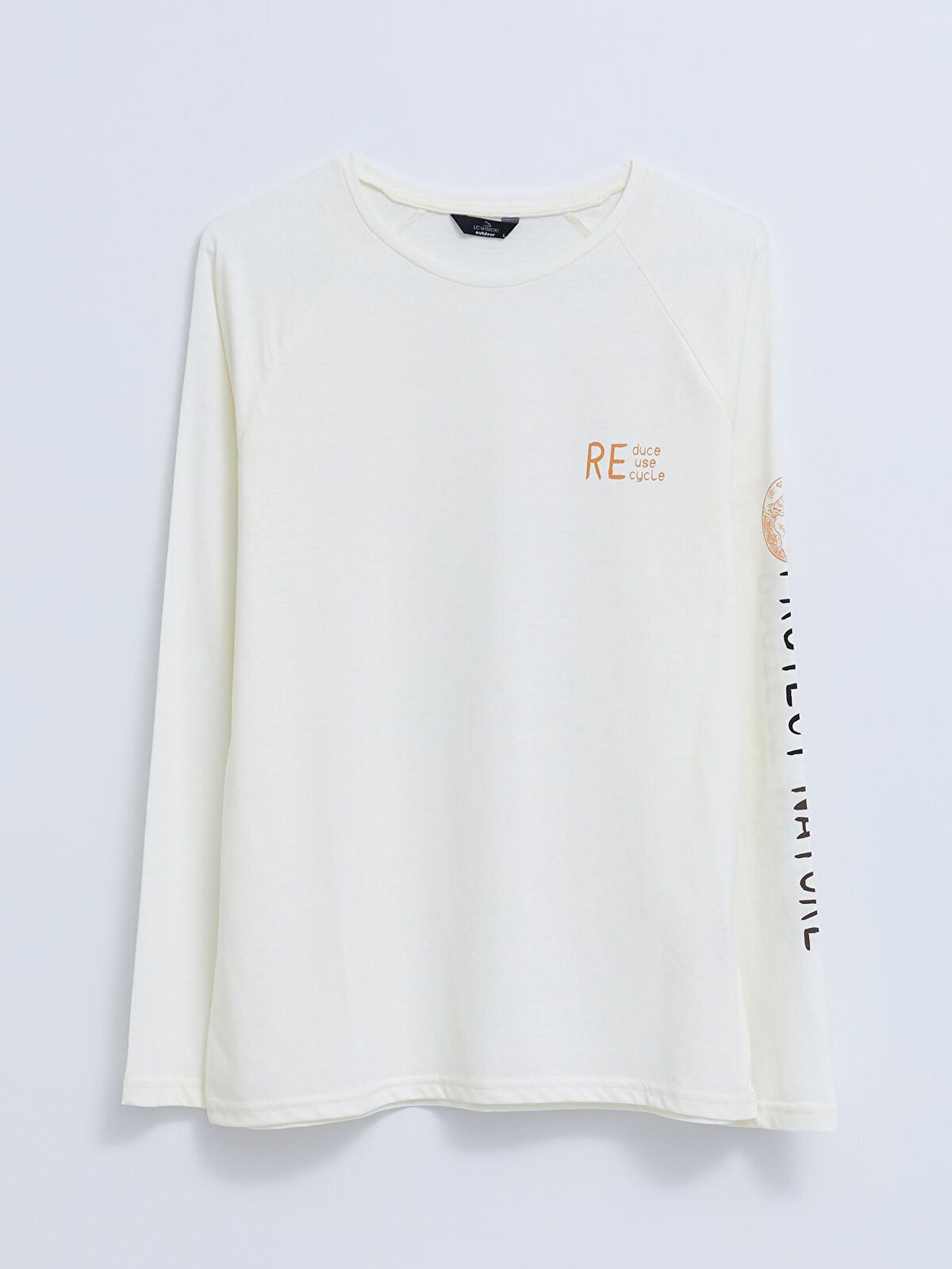 Outdoor Bisiklet Yaka Uzun Kollu Baskılı Erkek Tişört