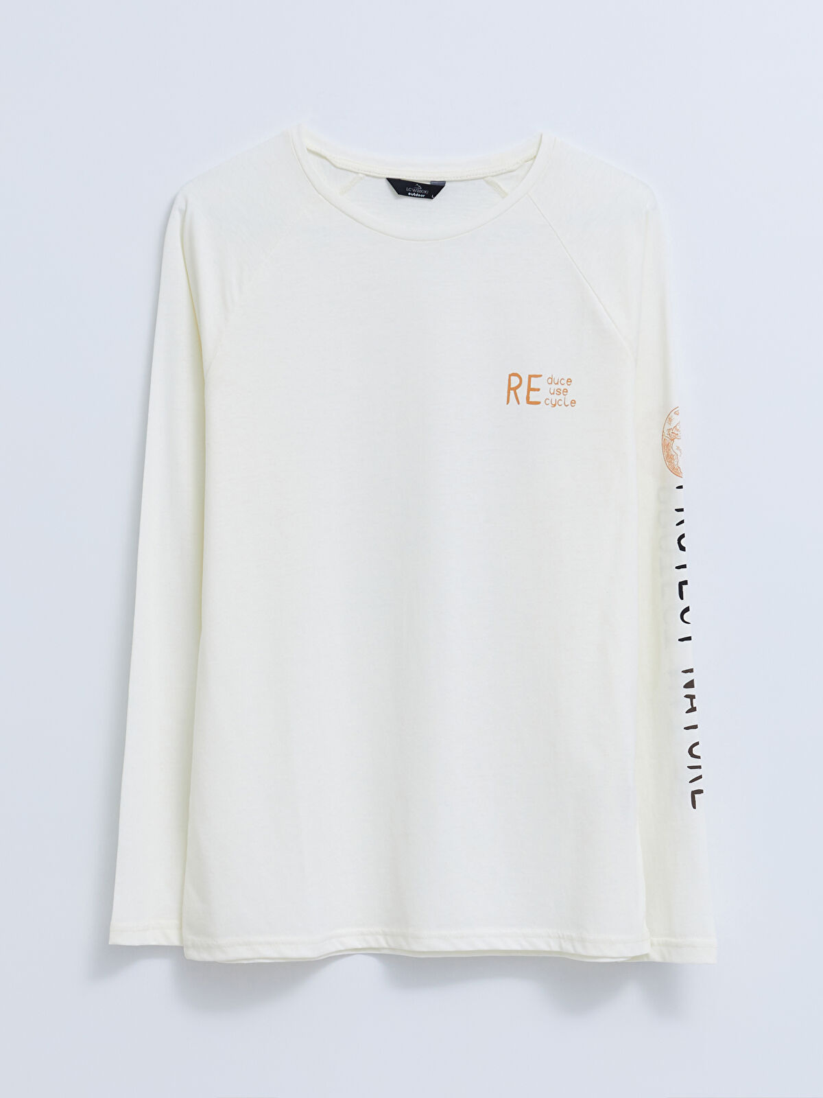 Outdoor Bisiklet Yaka Uzun Kollu Baskılı Erkek Tişört