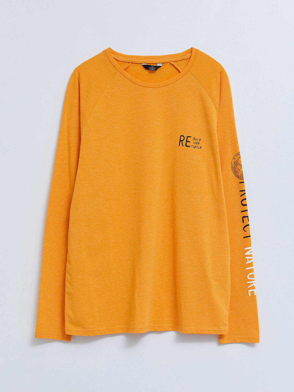 Outdoor Bisiklet Yaka Uzun Kollu Baskılı Erkek Tişört