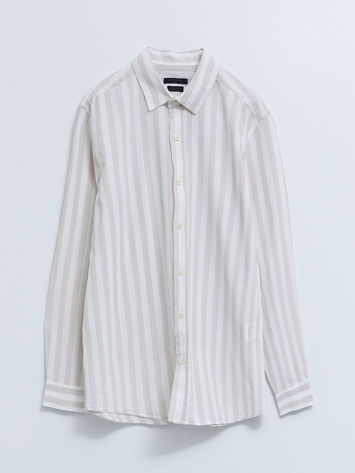 LCW CASUAL Regular Fit Uzun Kollu Çizgili Poplin Erkek Gömlek