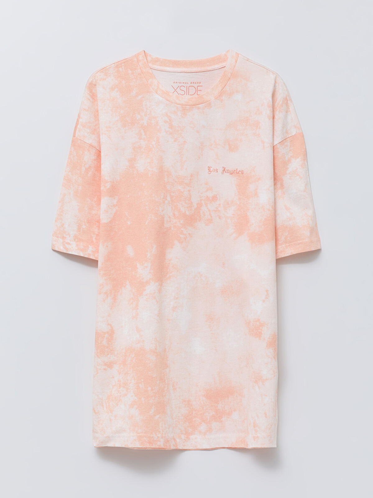 XSIDE Oversize Bisiklet Yaka Kısa Kollu Nakışlı Erkek Tişört