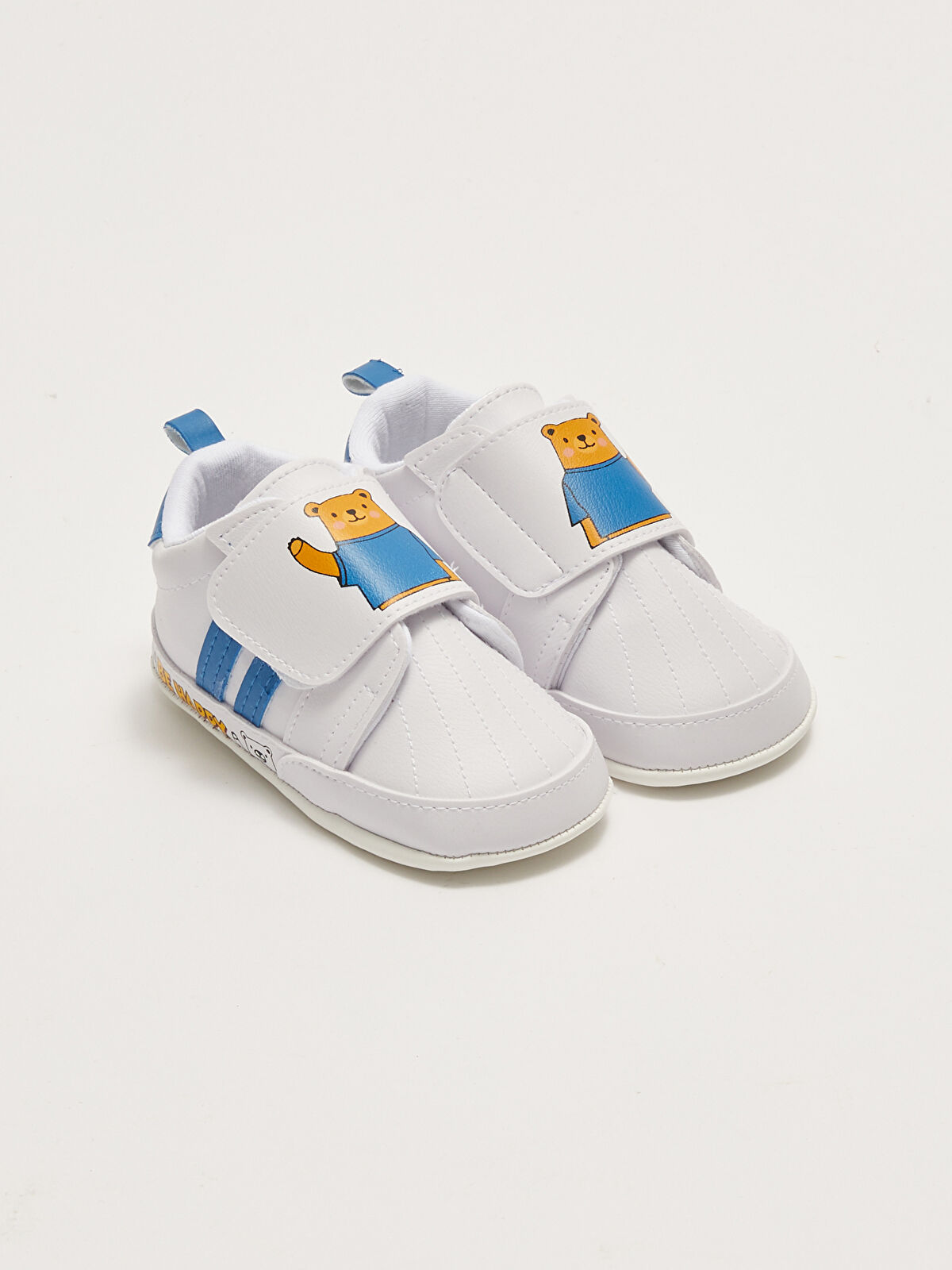 Pamuk Astarlı Baskılı Cırt Cırtlı Erkek Bebek Yürüme Öncesi Ev Ayakkabısı